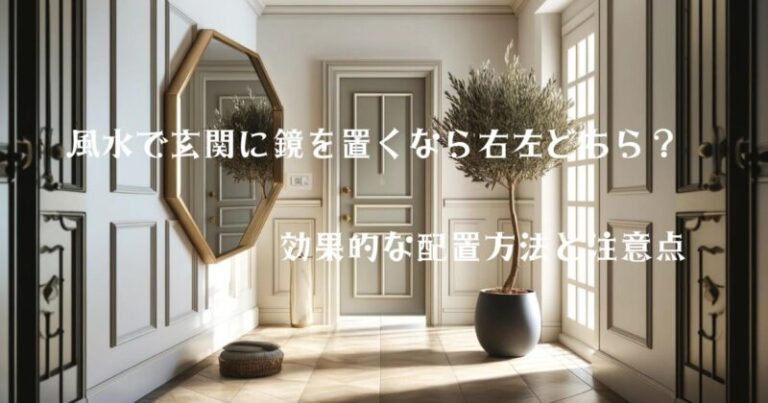 風水で玄関に鏡を置くなら右左どちら？効果的な配置方法と注意点